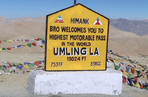 Umling La Pass Motorcycle tour highest
